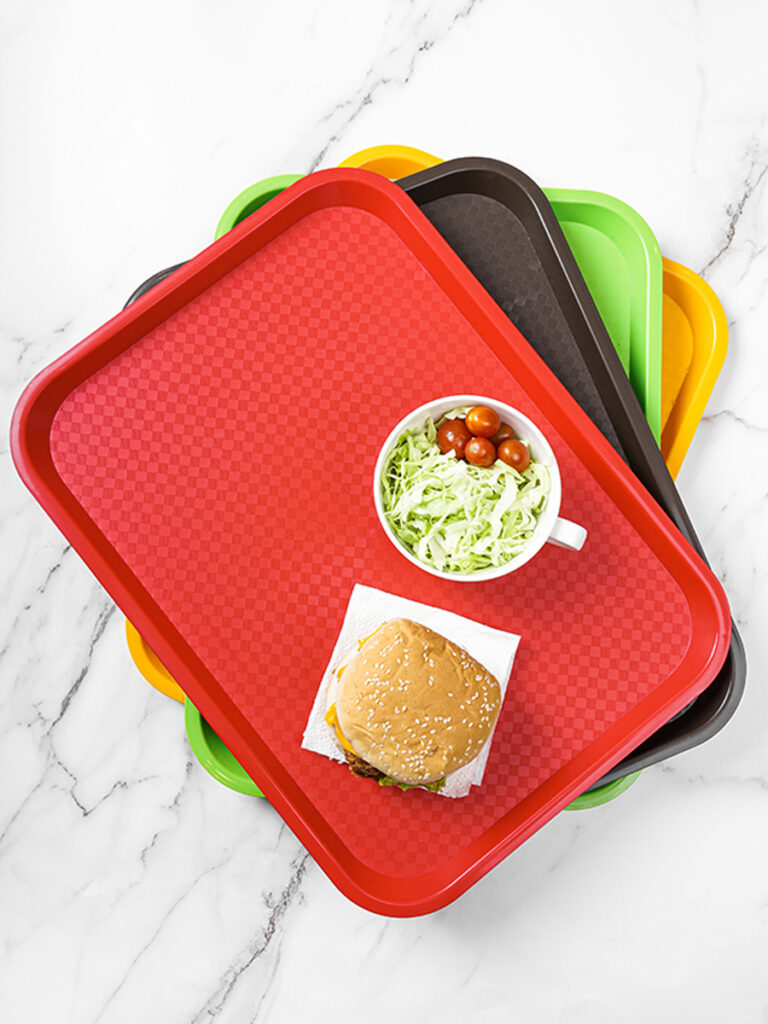 Khay nhựa phục vụ, mâm phục vụ siêu nhẹ hình chữ nhật - Cobi Mall